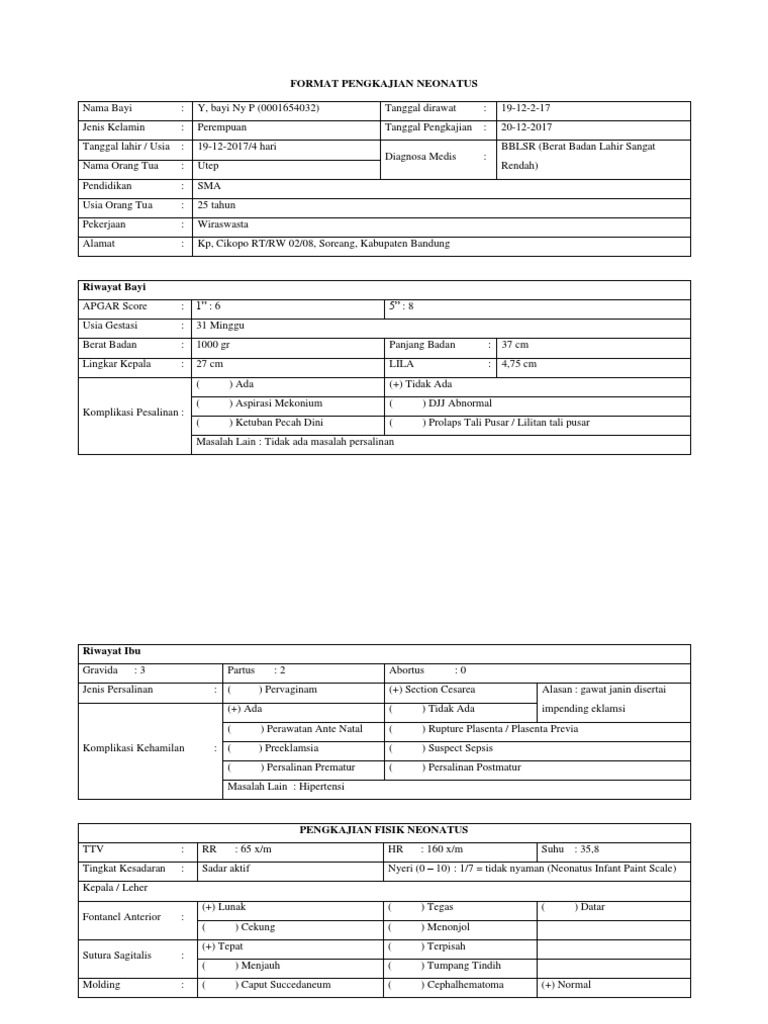 Laporan Kasus BBLSR | PDF