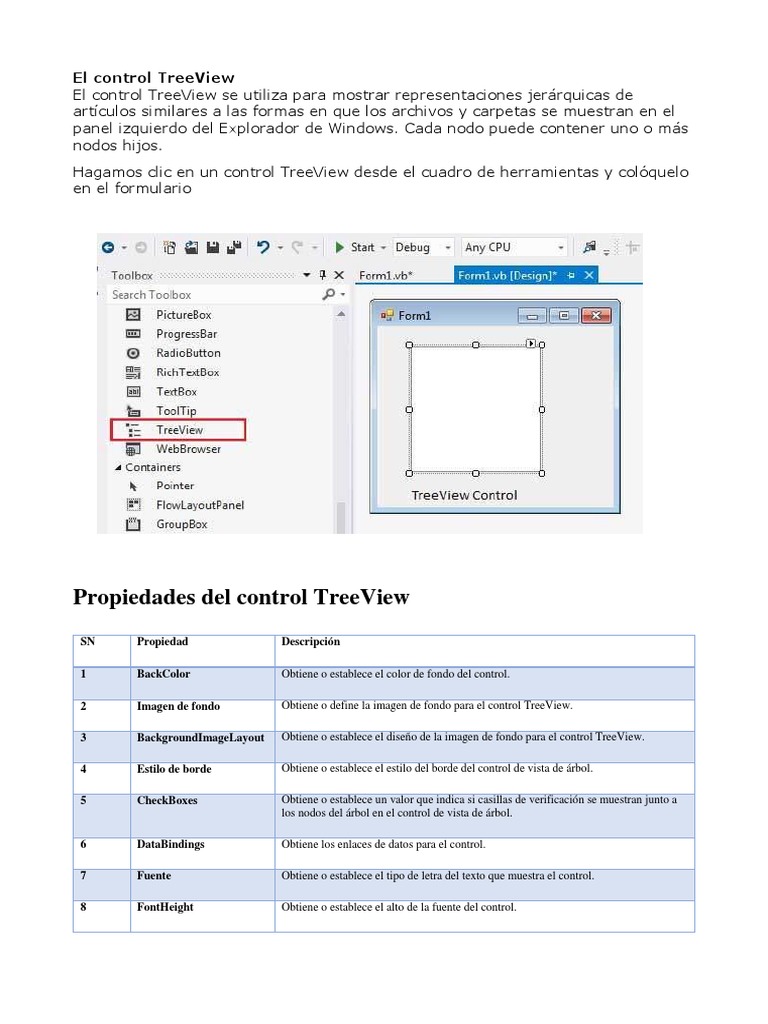 El Control TreeView | PDF | Datos de computadora | Informática