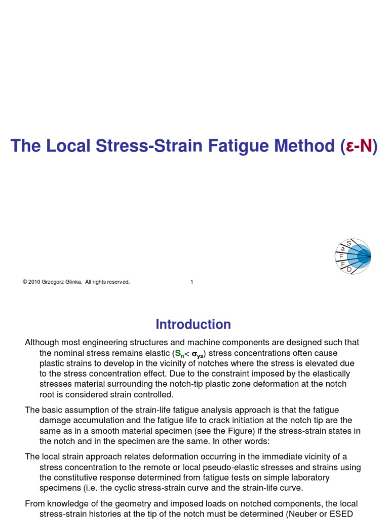 Strain Life Method PDF | PDF | Fatigue (Material) | Strength Of Materials