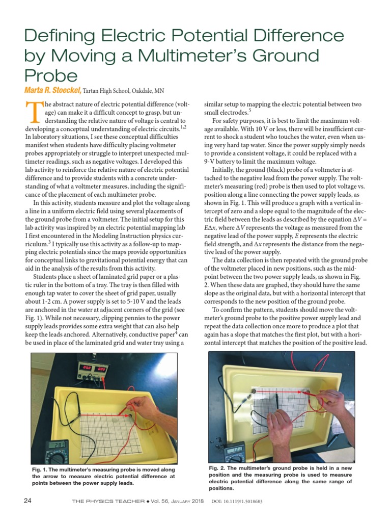 Moving Multimeter Ground To Define Electric Potential Difference | PDF | Voltage | Electromagnetism