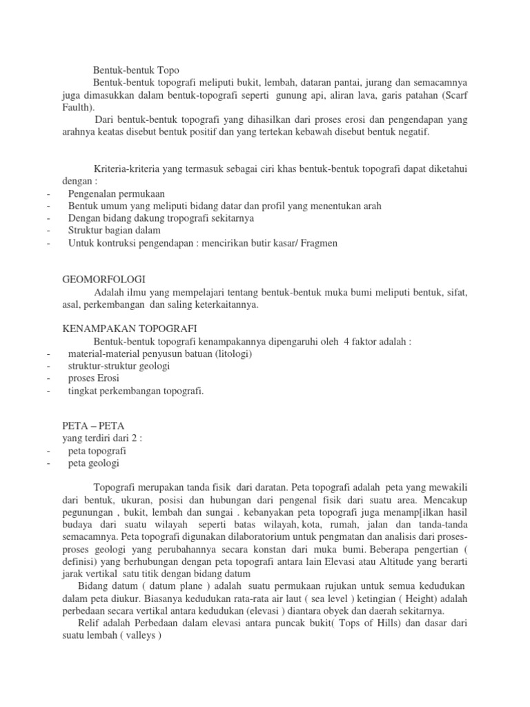 Peta Topografi | PDF | Ilmu Sosial | Kajian Bahasa Asing