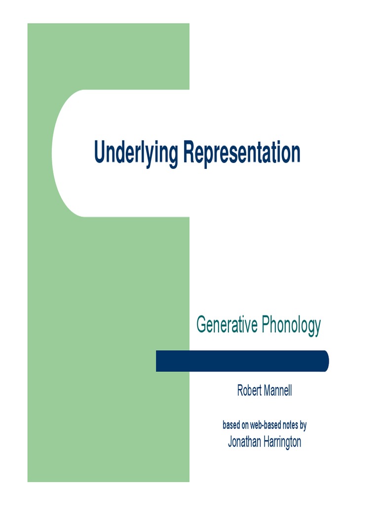 Underlying Representation Slidesx1 PDF | PDF | Phoneme | Phonology