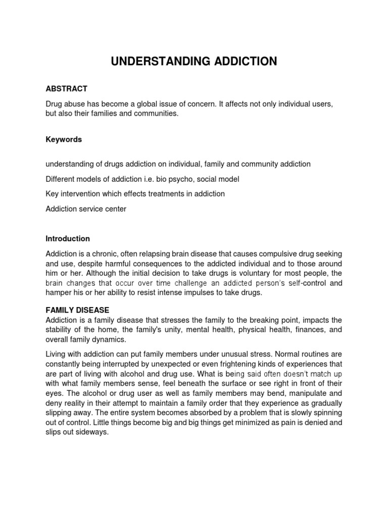Addiction Assignment | PDF | Substance Dependence | Substance Abuse