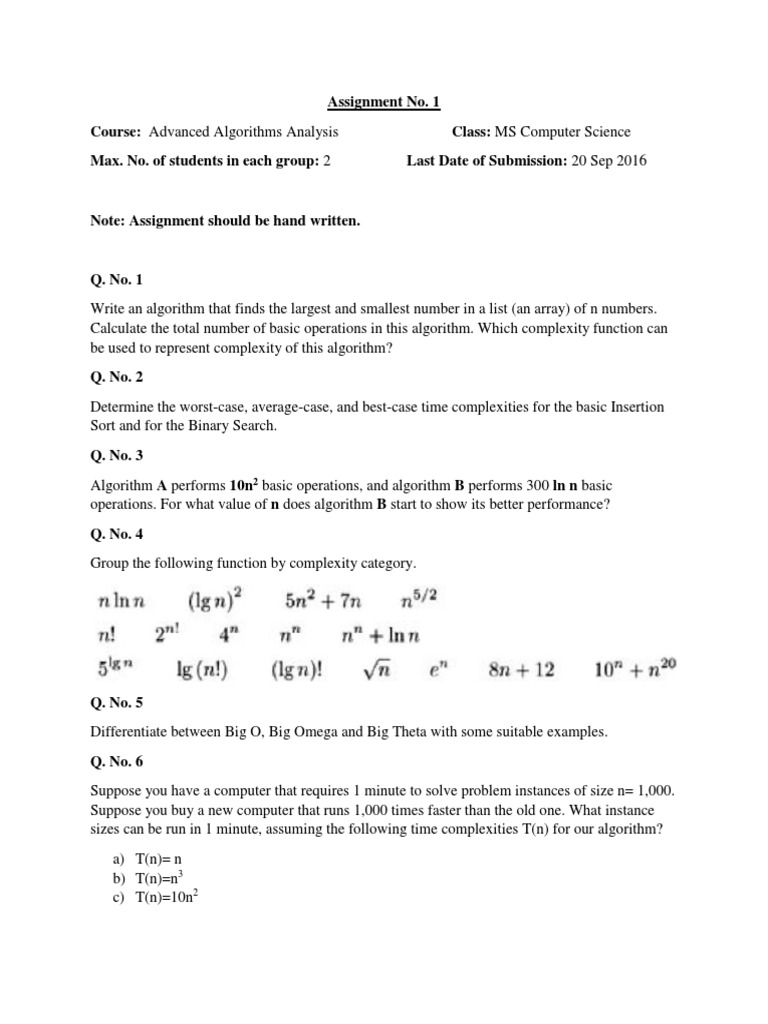 Assignment No. 1 | PDF
