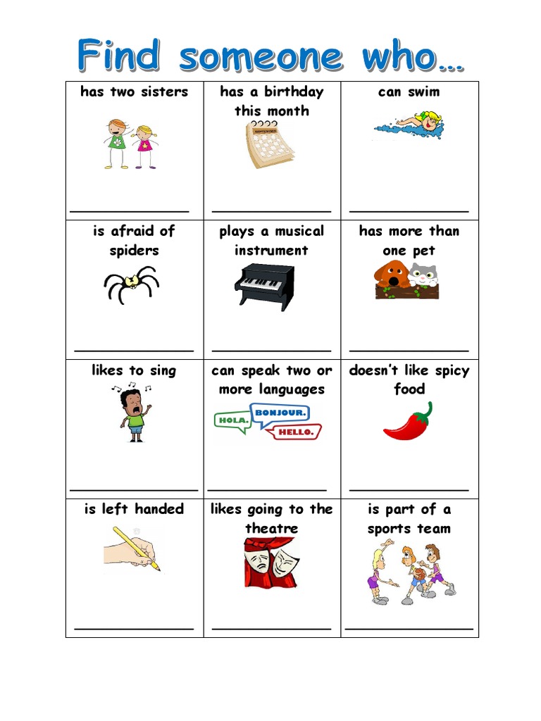 Find Someone Who... | PDF