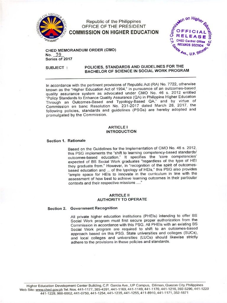 CMO 39 S 2017 PDF | PDF