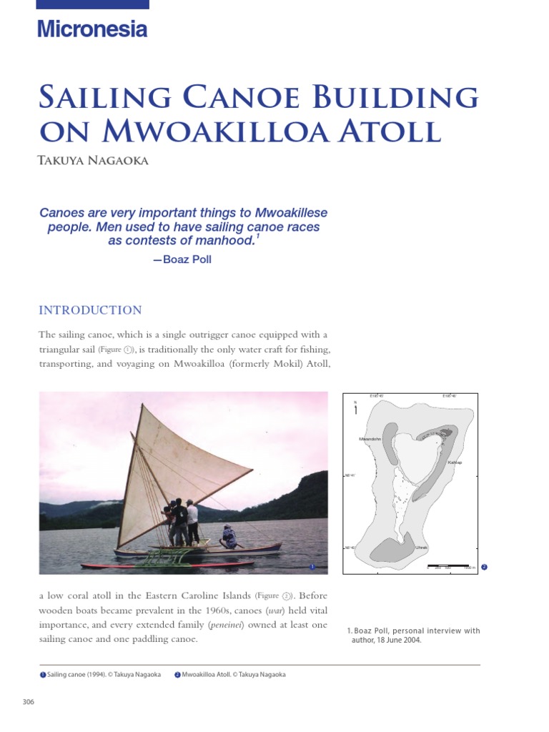 04-5. Sailing Canoe Building On Mwoakilloa Atoll | PDF | Micronesia ...