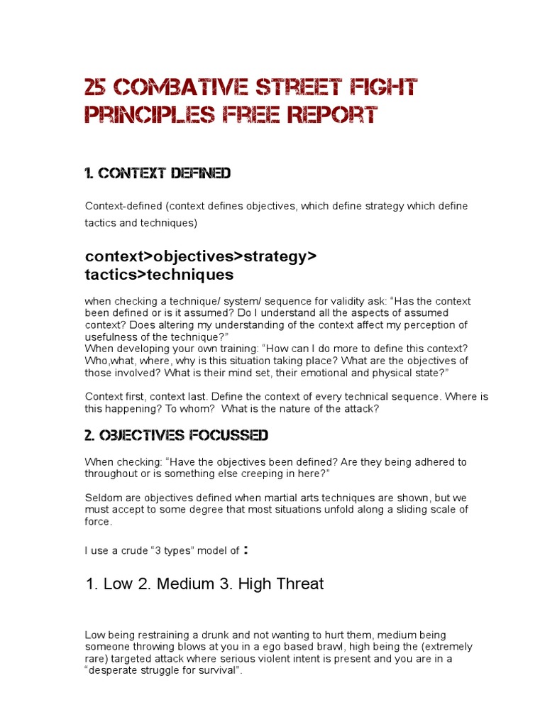25 Combative Principles Free Report | PDF | Chinese Martial Arts ...