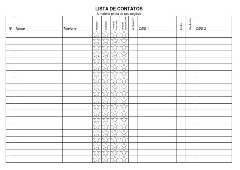 03 - Lista de Contatos PDF | PDF