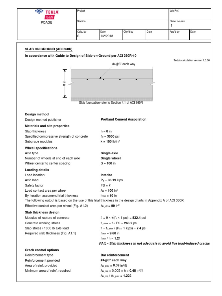 ACI 360R Slab Design Analysis | PDF | Strength Of Materials | Concrete