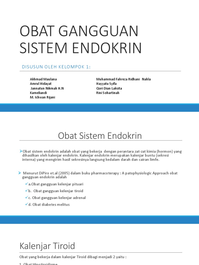 Obat Gangguan Sistem Endokrin | PDF | Pengembangan Diri | Kesehatan ...