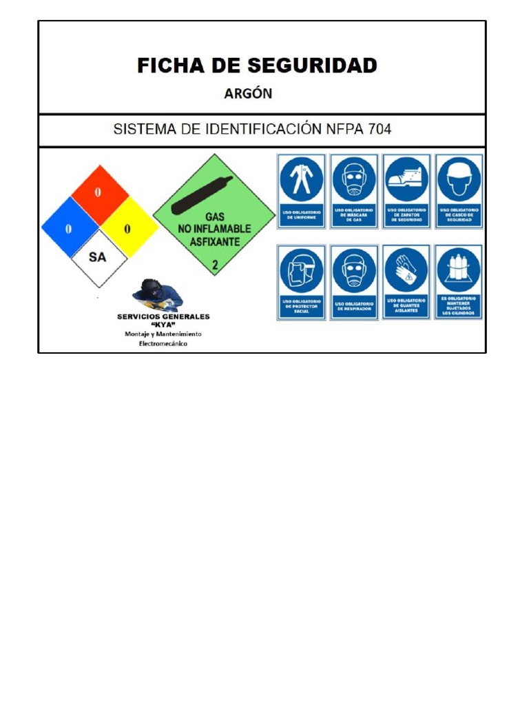 Ficha de Seguridad Argón | PDF