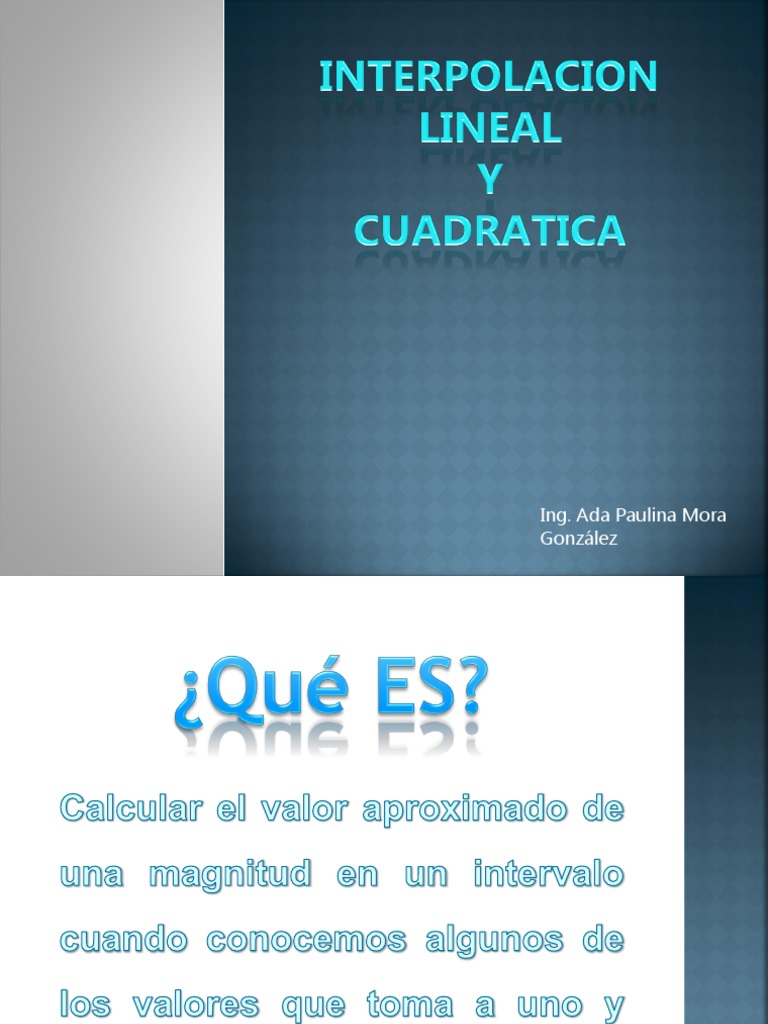 Interpolacion Lineal y Cuadratica | PDF | Ciencia computacional | Álgebra