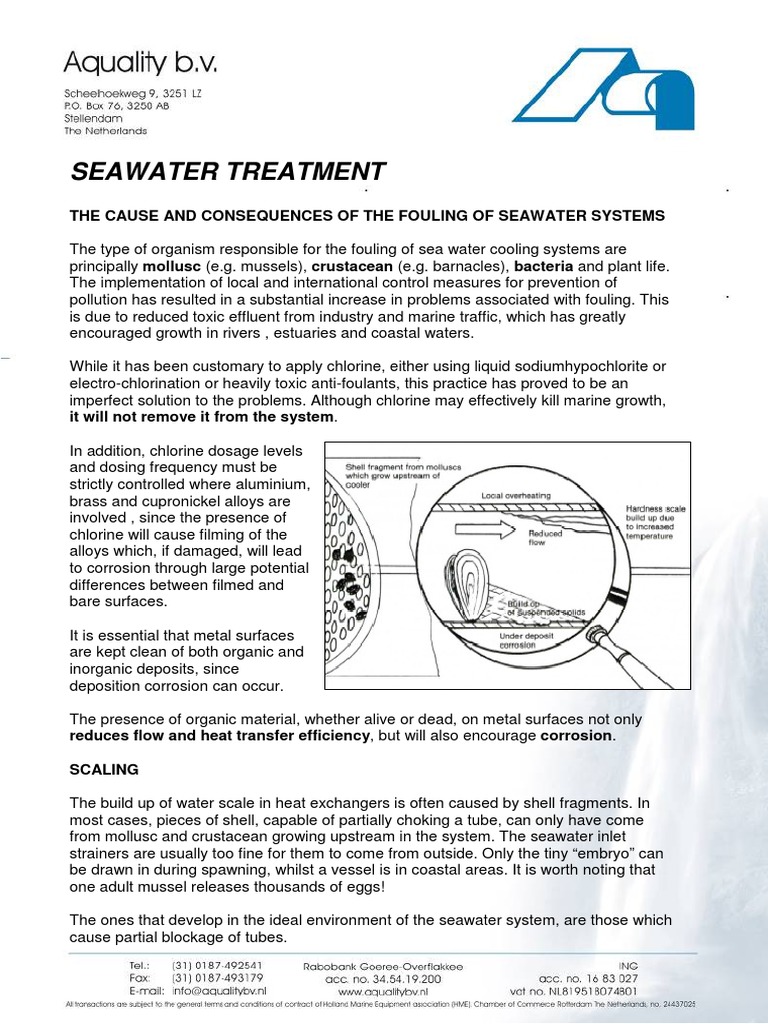 Seawater Treatment | PDF | Corrosion | Seawater