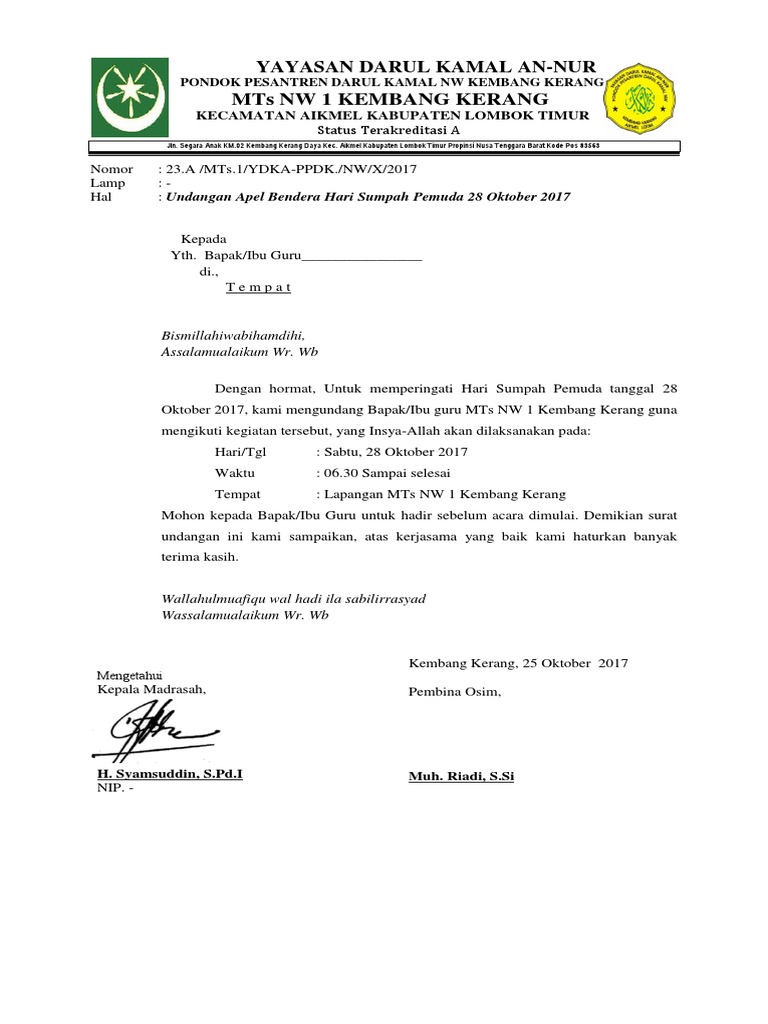 Undangan Sumpah Pemuda | PDF