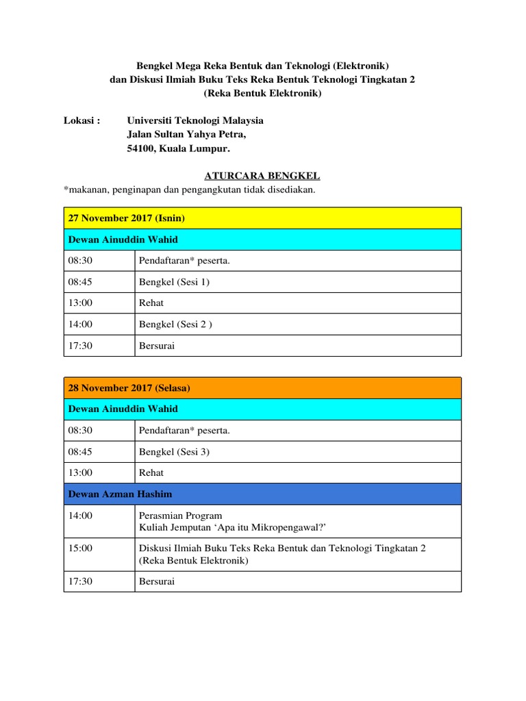 Aturcara Bengkel Mega RBT 27nov2017 | PDF
