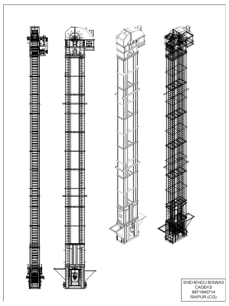 Bucket Elevator Drawing | PDF