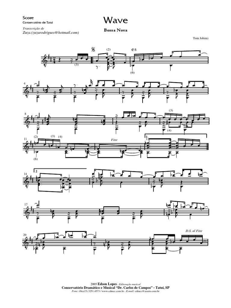 Wave - Guitar Score | PDF