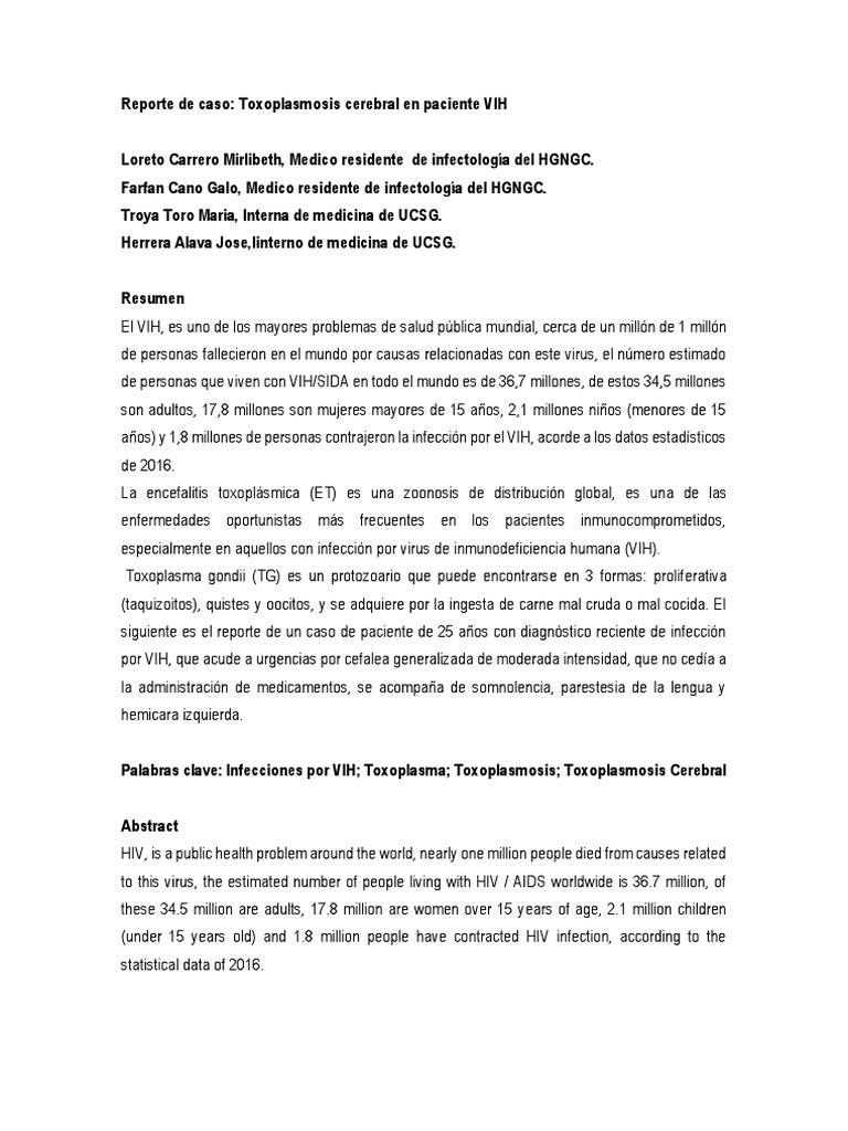 CASO CLÍNICO.pdf | VIH | VIH / SIDA