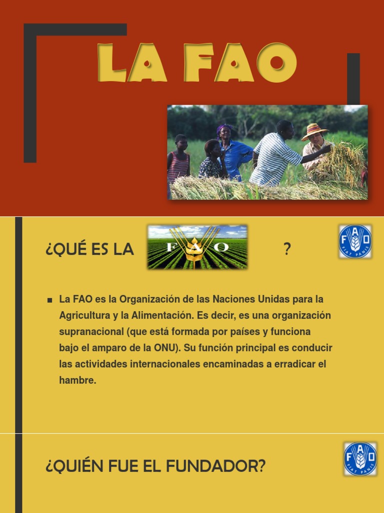 La Fao | PDF | Organización de Comida y Agricultura | Naciones Unidas