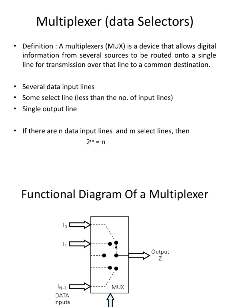 Multiplexer (Data Selectors) | PDF | Multiplexing | Electronics