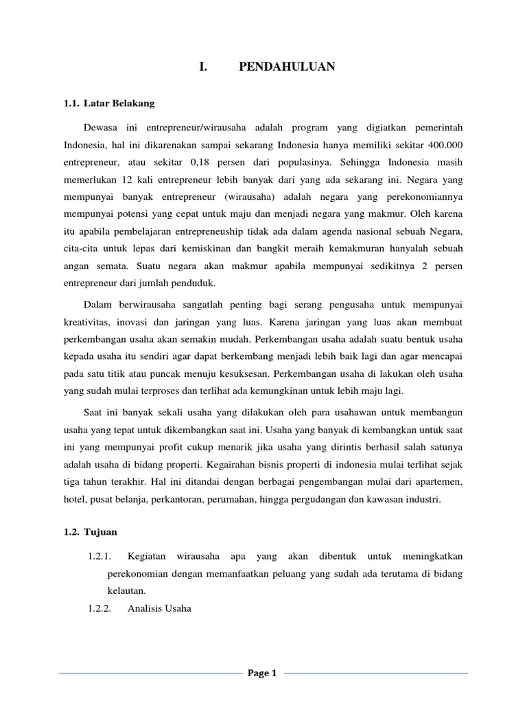 Strategi Bisnis Properti Laut PT Mitra Karisma | PDF