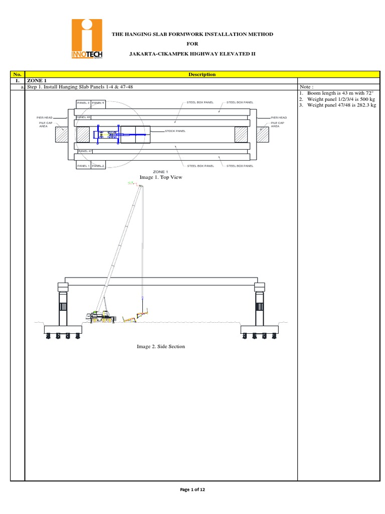 Metode Pengangkatan Kerja Hanging Slab - 20!09!17 | PDF | Crane ...