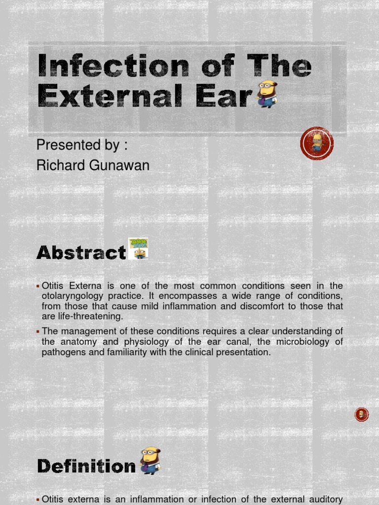 Otitis Externa Overview and Management | PDF | Ear | Medical Imaging