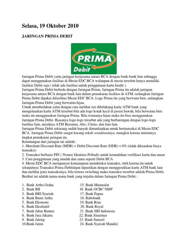 DEbit Prima Logo Hijau | PDF