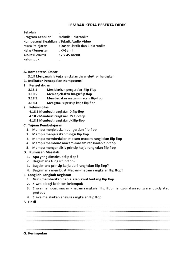 LK 4. Format LKPD-1 | PDF