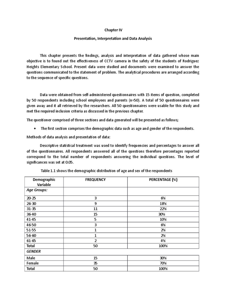 Presentation, Interpretation and Data Analysis: Age Groups | PDF ...