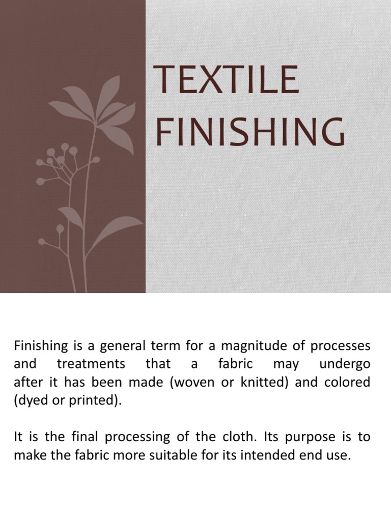 Textile Finishing | Textiles | Yarn