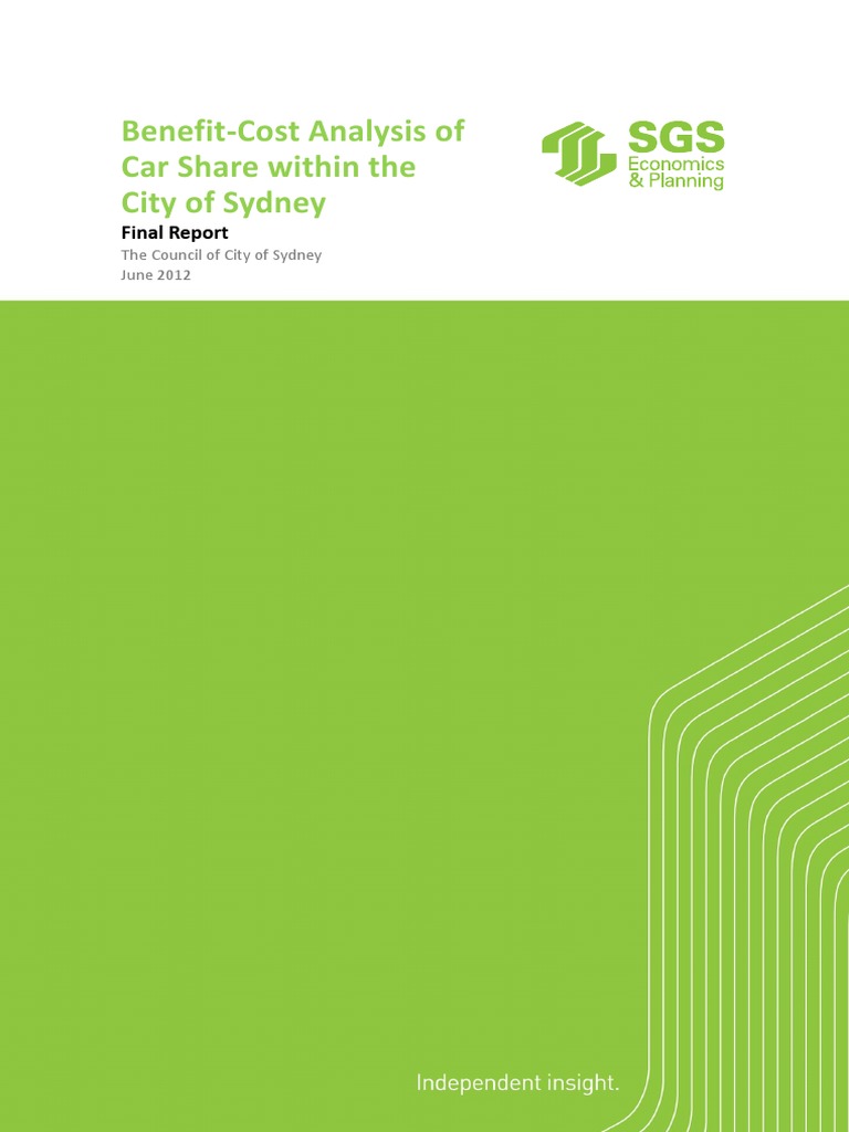 Benefit-Cost Analysis of Car Share | PDF | Cost–Benefit Analysis ...
