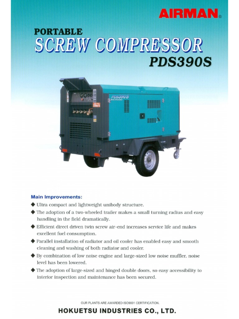 Air Compressor Airman Pds390s