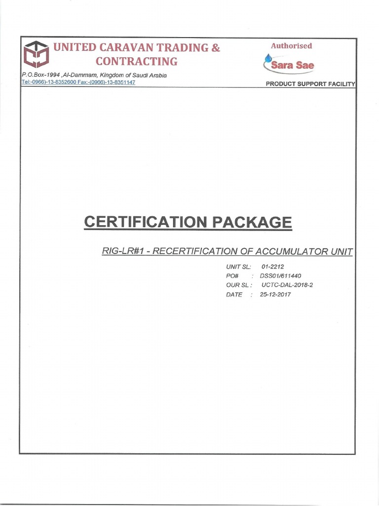 Inspection Report Dalma Rig LR#01 | PDF
