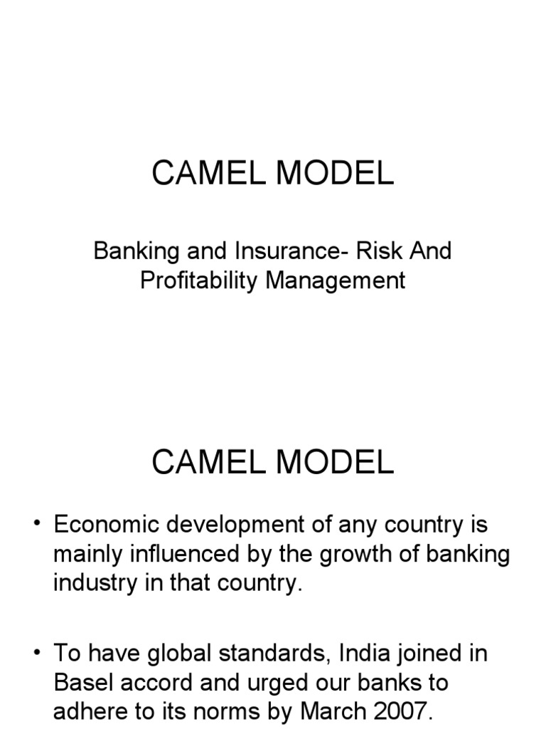 Camel Model: Banking and Insurance-Risk and Profitability Management ...