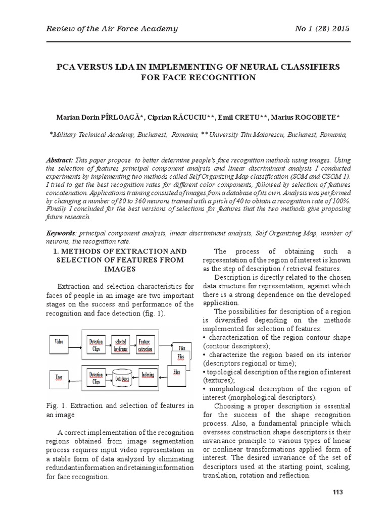 Pca Versus Lda in Implementing of Neural Classifiers For Face ...
