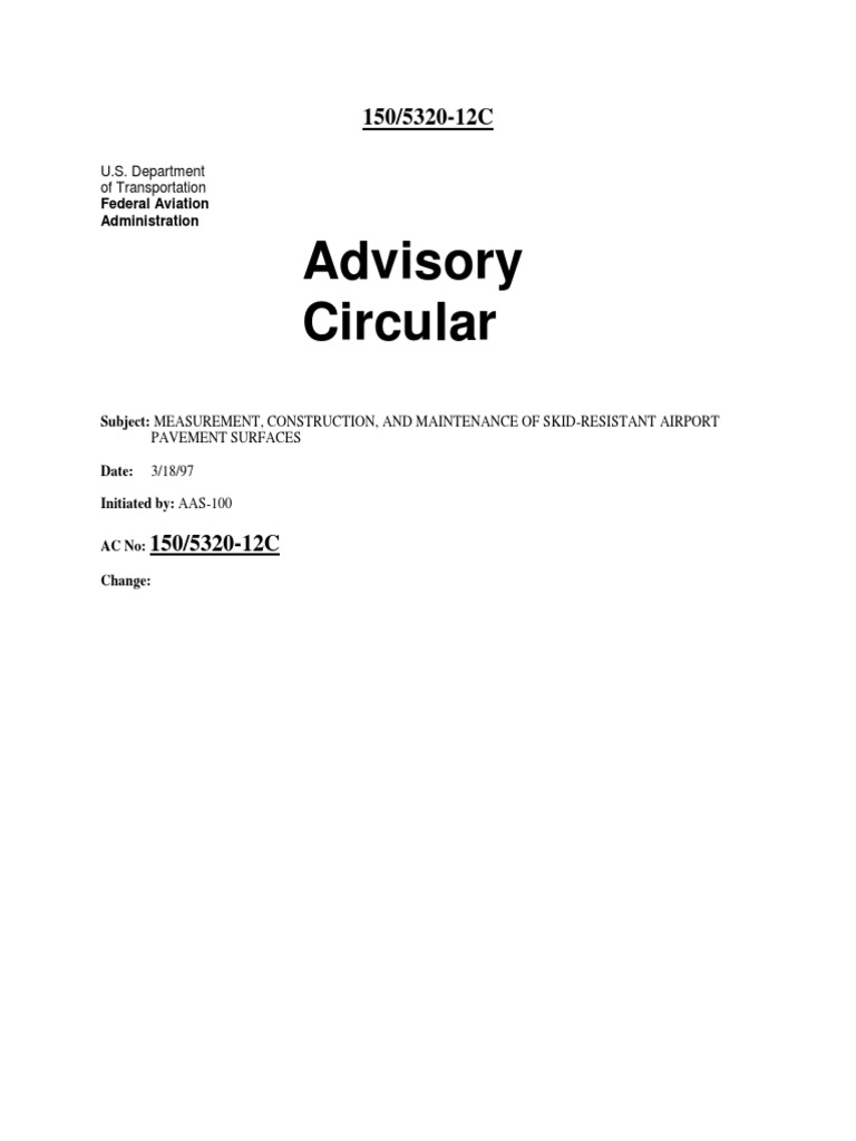 Advisory Circular: U.S. Department of Transportation | PDF