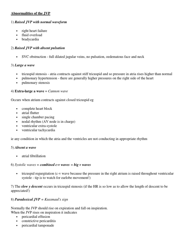 Abnormalities of The JVP | PDF