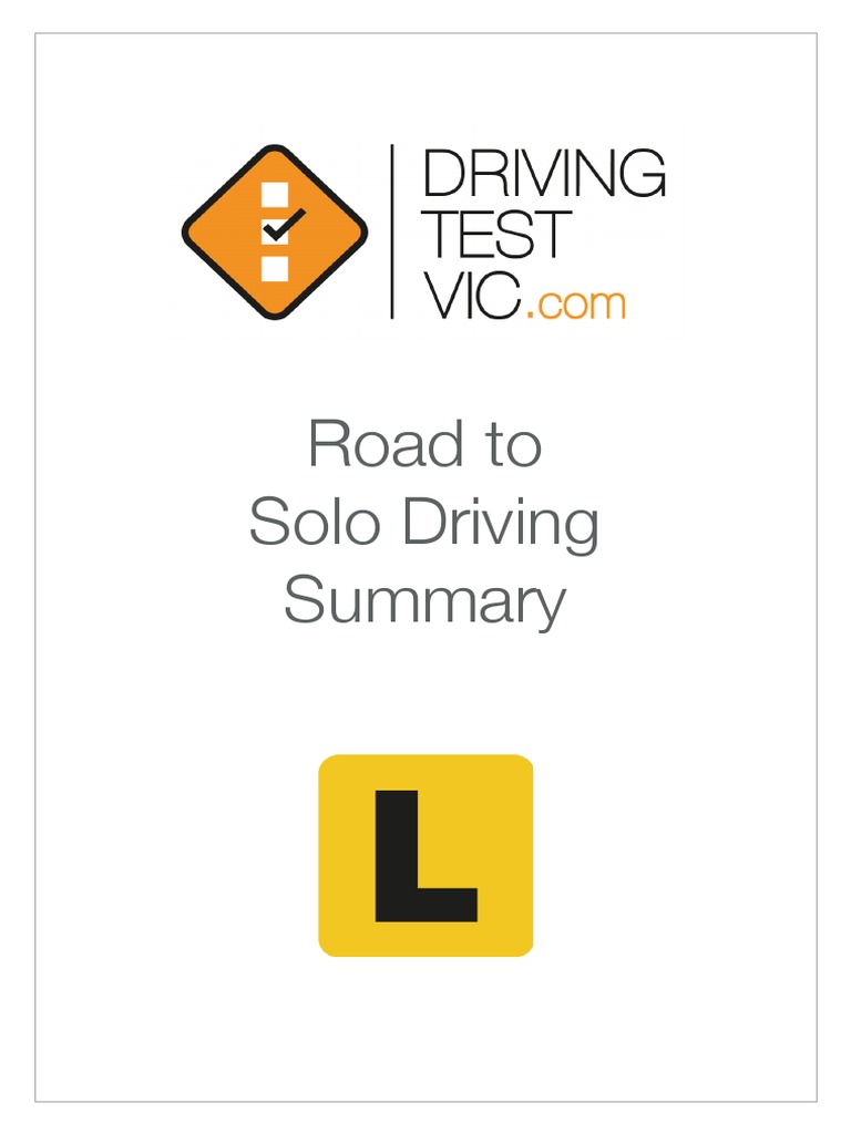 Road to Solo Driving Guide for Learners | PDF | Driving | Traffic