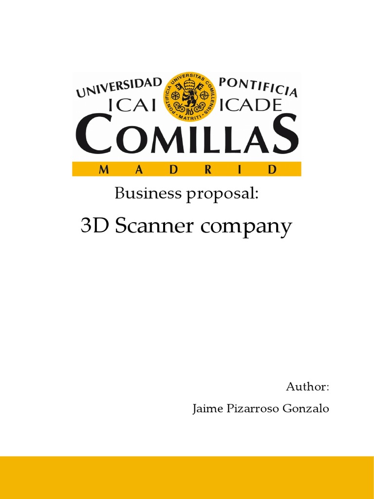 3D Scanner Company: Business Proposal | PDF