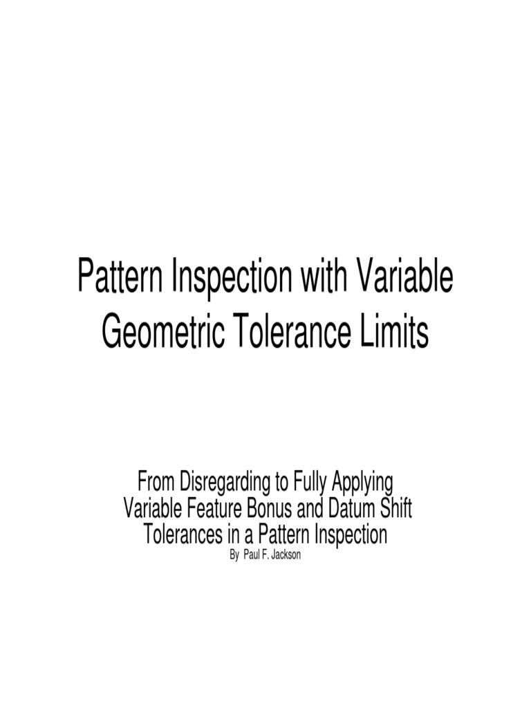 Pattern Inspection With MMC | PDF | Engineering Tolerance | Errors And ...