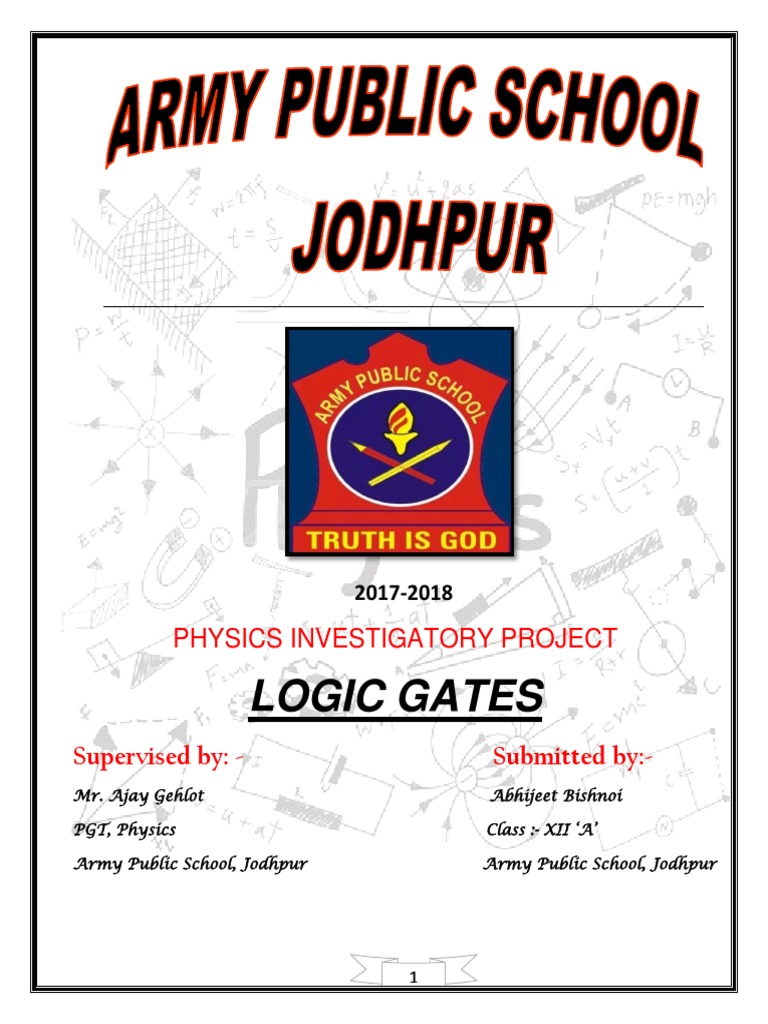 Physicslogic Gates | PDF | Electronic Circuits | Logic Gate