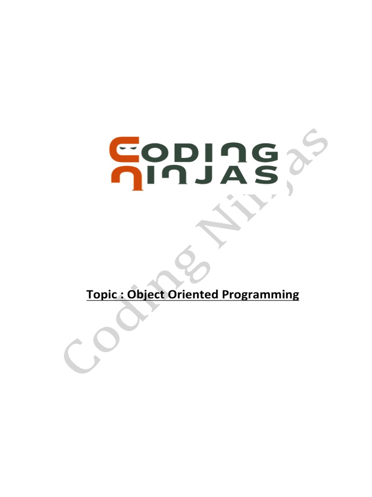 Object Oriented Programming Pdf Class Computer Programming Constructor Object Oriented 8740