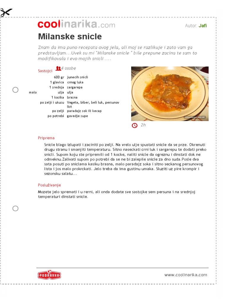 Milanske Snicle | PDF