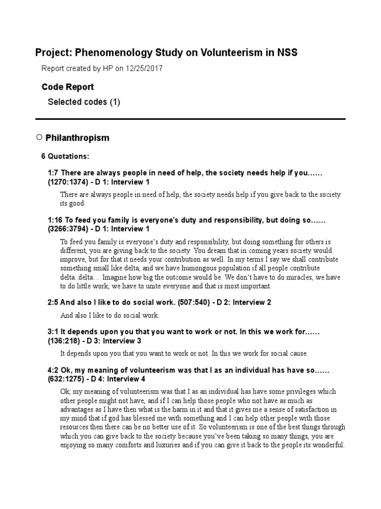 Philanthropism Report | PDF