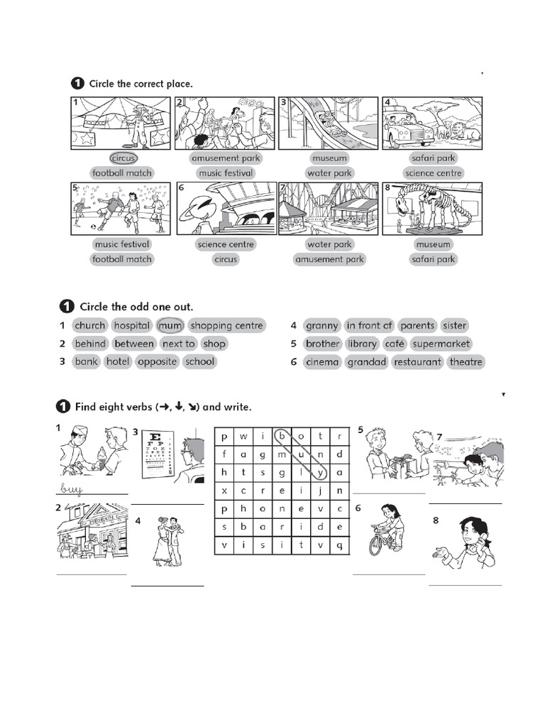 Ejercicios Ingles Unit 3 5º Primaria | PDF | Leisure