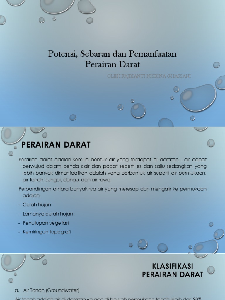 Potensi, Sebaran Dan Pemanfaatan Perairan Darat - 5 | PDF