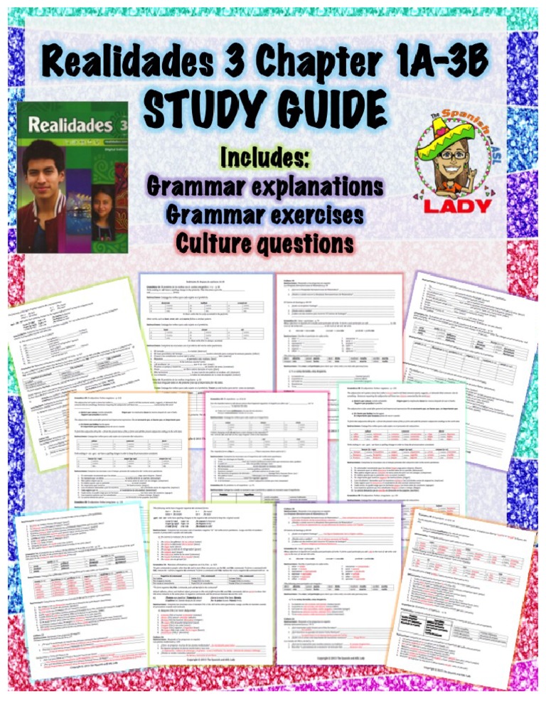 Study Guide Realidades 3 1A To 3B | PDF | Lingüística | Estilo (ficción)