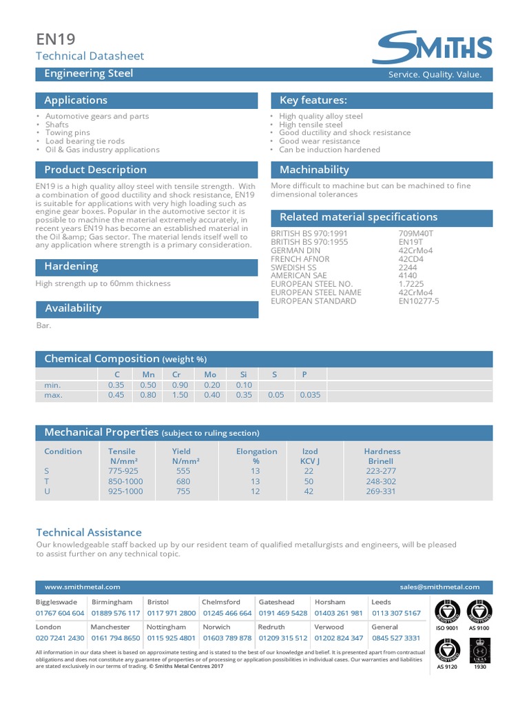 About En19 | PDF | Steel | Strength Of Materials